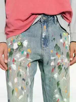 FOUND Paint-splatter Distressed Jeans
