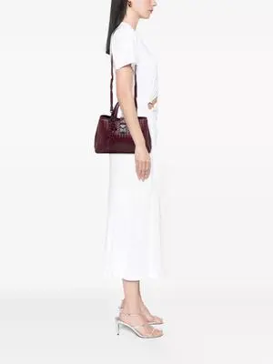 Bottega Veneta 2012-2026 Small Nappa Intrecciato Roma Satchel - Red