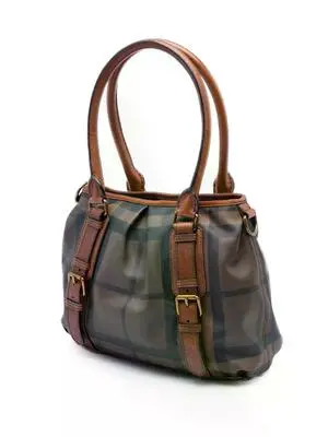 Burberry 2012-2026 Smoked Check Coated Canvas Satchel