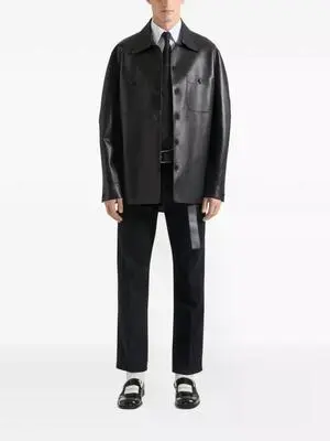 Givenchy Couture Seam Overshirt In Leather