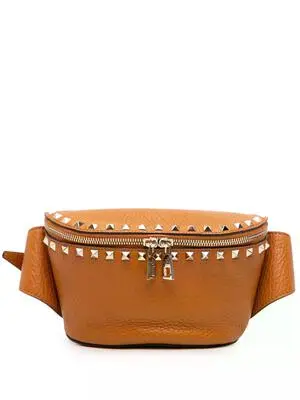 Valentino Garavani 2016-2026 Grained Calfskin Rockstud Belt Bag - Brown
