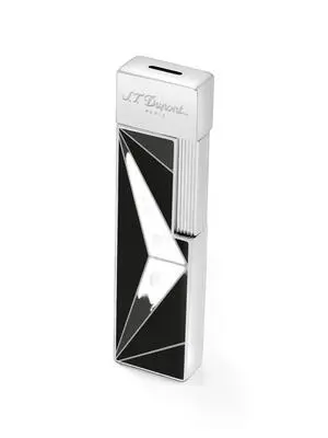 S.t. Dupont Twiggy Fire X Geometric-pattern Engraved Lighter - Blue
