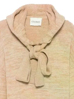 Closed Bow-detail Hooded Hoodie