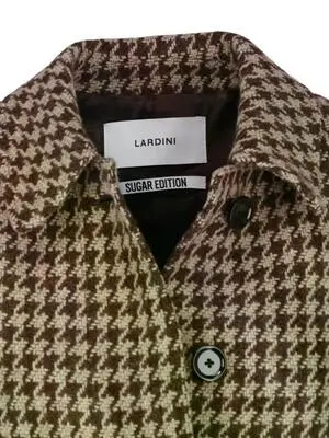 LARDINI Houndstooth-pattern Belted Coat