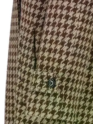 LARDINI Houndstooth-pattern Belted Coat