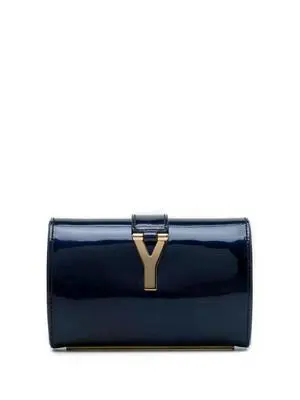 Saint Laurent 2013-2026 Edition Soi Patent Chyc Ligne Evening Clutch Bag - Blue