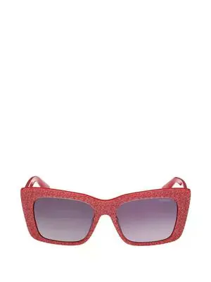 Guess Geometric-frame Gradient Sunglasses - Red
