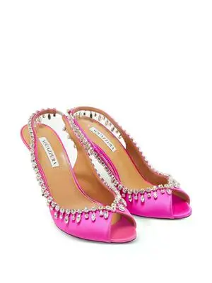 AQUAZZURA Temptation Crystal-embellished Pumps