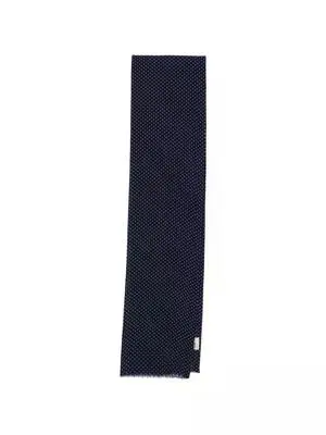 DESTIN Polka-dot Frayed-edge Scarf