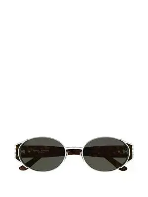 Saint Laurent Oval-frame Sunglasses - Silver