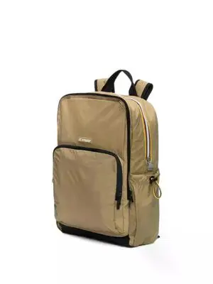 K-WAY Gizy Logo-patch Zip-fastening Backpack - Brown