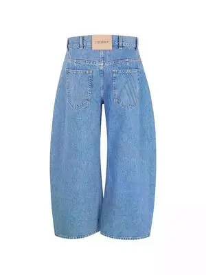 Attico Long Pant Wide-leg Cropped Jeans