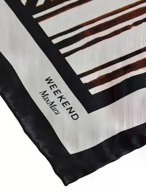 Max Mara Striped Satin Scarf