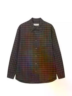 DUNST Check-pattern Shirt - Brown