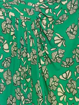 Ba&sh Annie Floral-print Draped Midi Skirt
