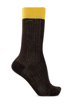 Marni Ribbed Cotton Socks - Black