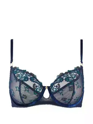 AUBADE Velvet Memories Embroidered Bra - Blue