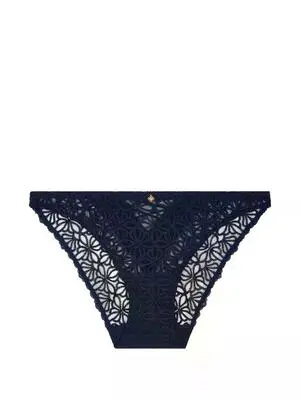 AUBADE Secret Memories Floral-embroidered Briefs - Blue