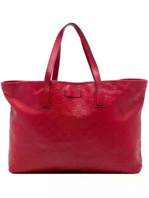 Gucci 2016-2026 Large Guccissima Tote Bag - Red