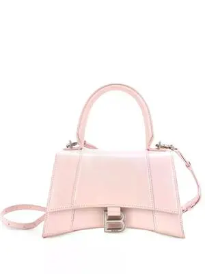 Balenciaga Hourglass Top Handle Bag Leather Small Satchel - Pink
