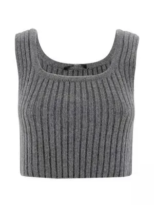 Max Mara Ribbed-knit Cropped Top