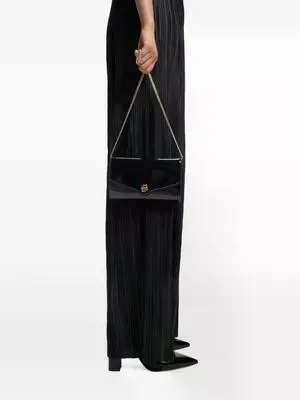 BOSS Patent-finish Chain-strap Shoulder Bag