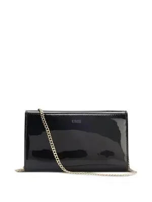 BOSS Patent-finish Chain-strap Shoulder Bag