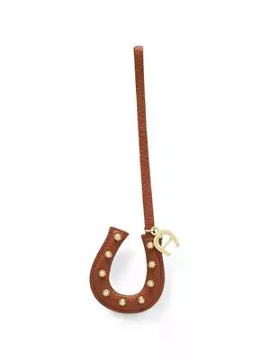 AIGNER Horseshoe Stud-embellished Bag Charm - Brown