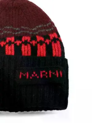 Marni Logo-patch Beanie Hat