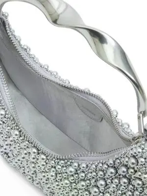 Simkhai Small Evelyn Beaded Crescent Tote Bag