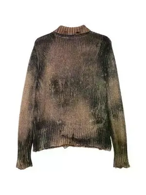 Avant Toi Distressed-effect Roll-neck Sweater