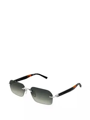 Gucci Interlocking G Rimless Rectabgle-frame Sunglasses
