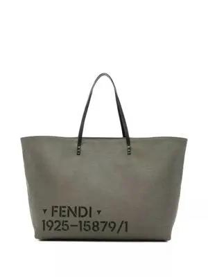 Fendi Laarge Roll Logo-print Tote Bag