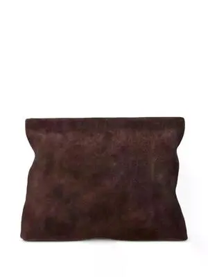 NILI LOTAN Suede Clutch Bag - Brown