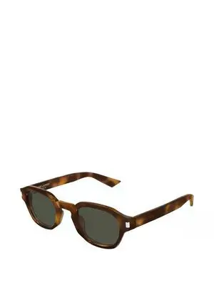 Saint Laurent Sl 946 Geometric-frame Sunglasses - Brown