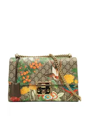 Gucci 2000-2015 Medium Gg Supreme Tian Padlock Shoulder Bag