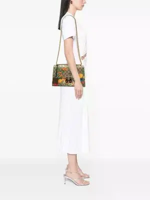 Gucci 2000-2015 Medium Gg Supreme Tian Padlock Shoulder Bag