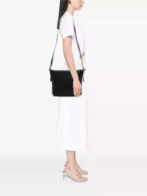 Bottega Veneta 2012-2026 Nappa Intrecciato Messenger Bag Crossbody Bag - Black