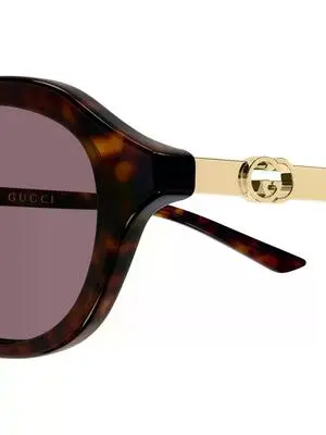 Gucci Interlocking G Tortoiseshell-effect Sunglasses