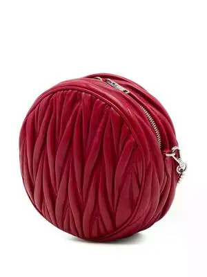 Miu Miu 2010-2016 Matelasse Nappa Round Crossbody Bag