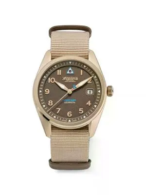 ALPINA Startimer Pilot Solarmetre 38mm Watch - Brown