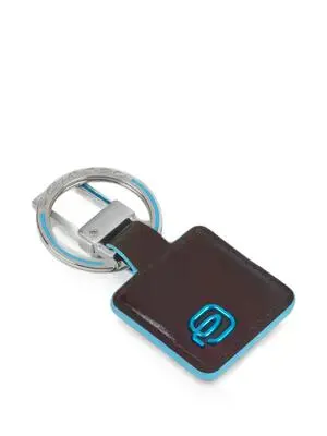 PIQUADRO Carabiner Leather Keychain - Brown
