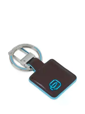 PIQUADRO Carabiner Leather Keychain - Brown