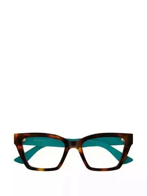 Gucci Tortoiseshell-effect Cat-eye Frame Glasses - Brown