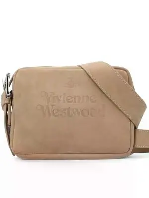 VIVIENNE WESTWOOD Logo-debossed Leather Tote Bag