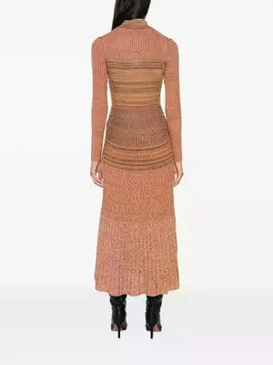 Zimmermann Ribbed-knit Polo-collar Midi Dress