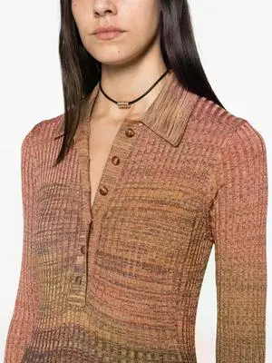 Zimmermann Ribbed-knit Polo-collar Midi Dress