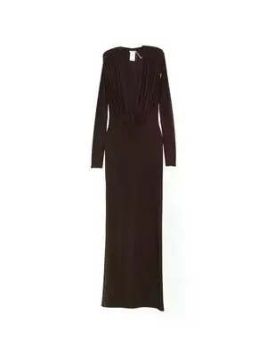 AMAZUIN Rasha V-neck Ruched Maxi Dress