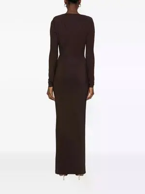 AMAZUIN Rasha V-neck Ruched Maxi Dress