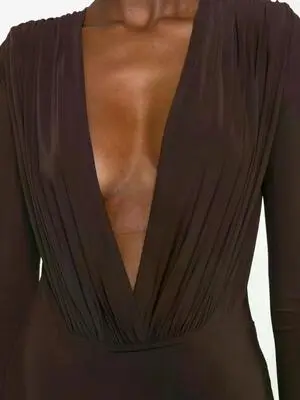AMAZUIN Rasha V-neck Ruched Maxi Dress